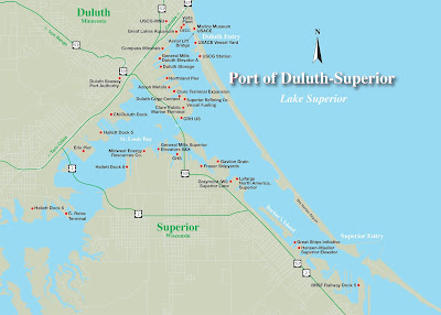 Duluth Harbor Cam: Port Facilities Map