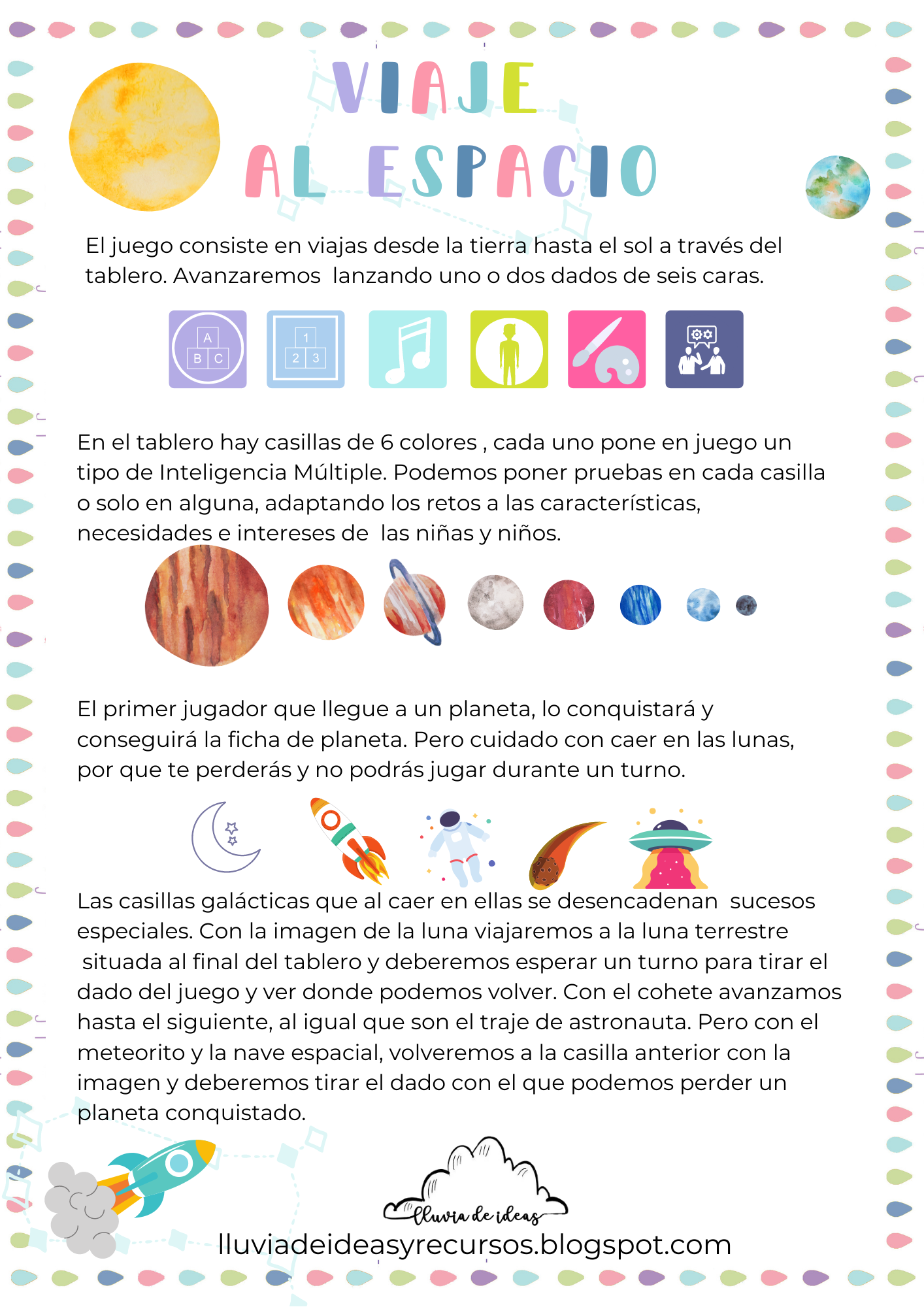 Recurso Imprimible: Pack Materiales proyecto sobre el Universo | El ...