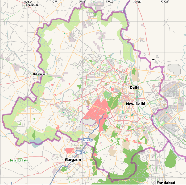 Neighbouring States, Cities and Districts of Delhi