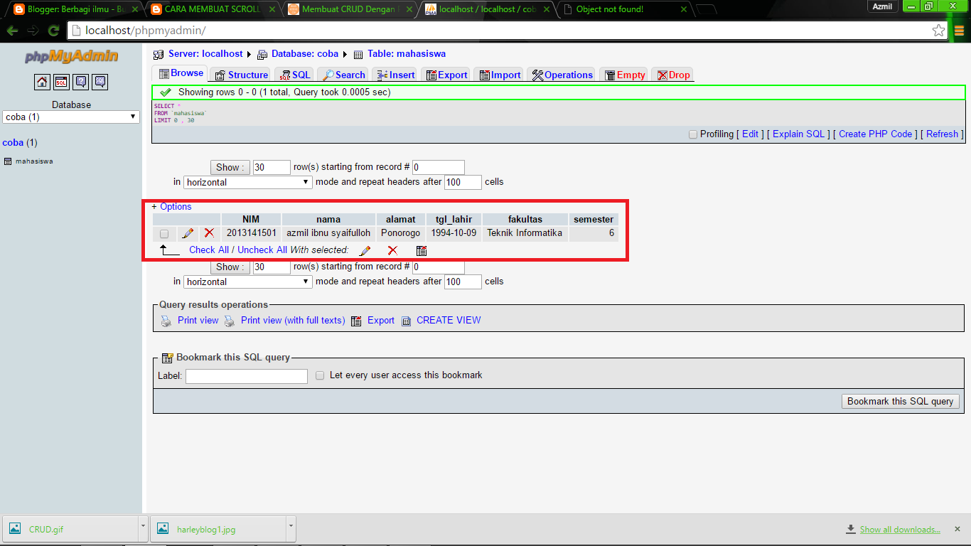 MEMBUAT CRUD SEDERHANA DENGAN PHP DAN MYSQL - Berbagi Ilmu