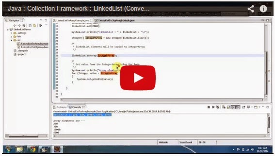 Java Ee Java Collection Framework Linkedlist Convert