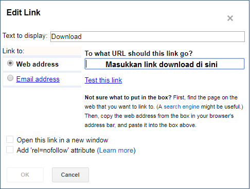 Cara Membuat dan Memasang Link Download di Blog