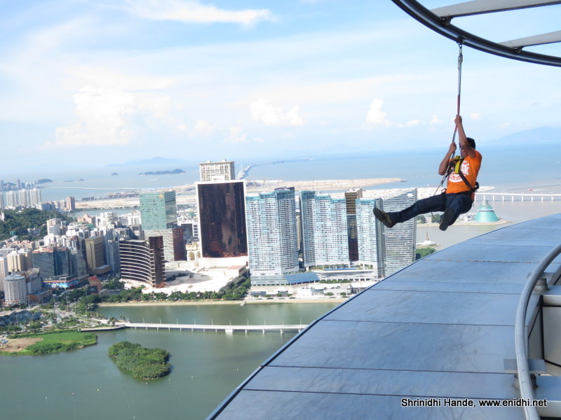 Macau Tower Skywalk Adventure Experience - eNidhi India Travel Blog