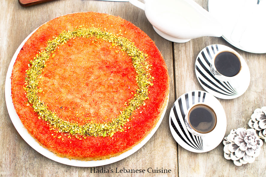 Nabulsi Knafeh/Kunafa,/ Knafeh Nabulsieh | LEBANESE RECIPES