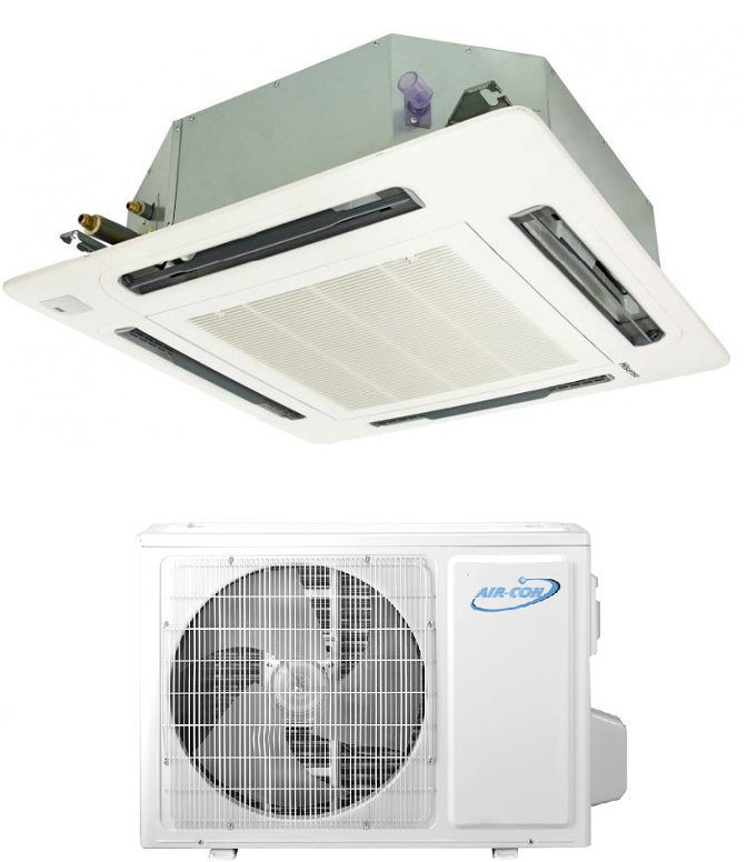 All New Mini Split Ductless HeatPump Systems: Ceiling Cassette Mini ...