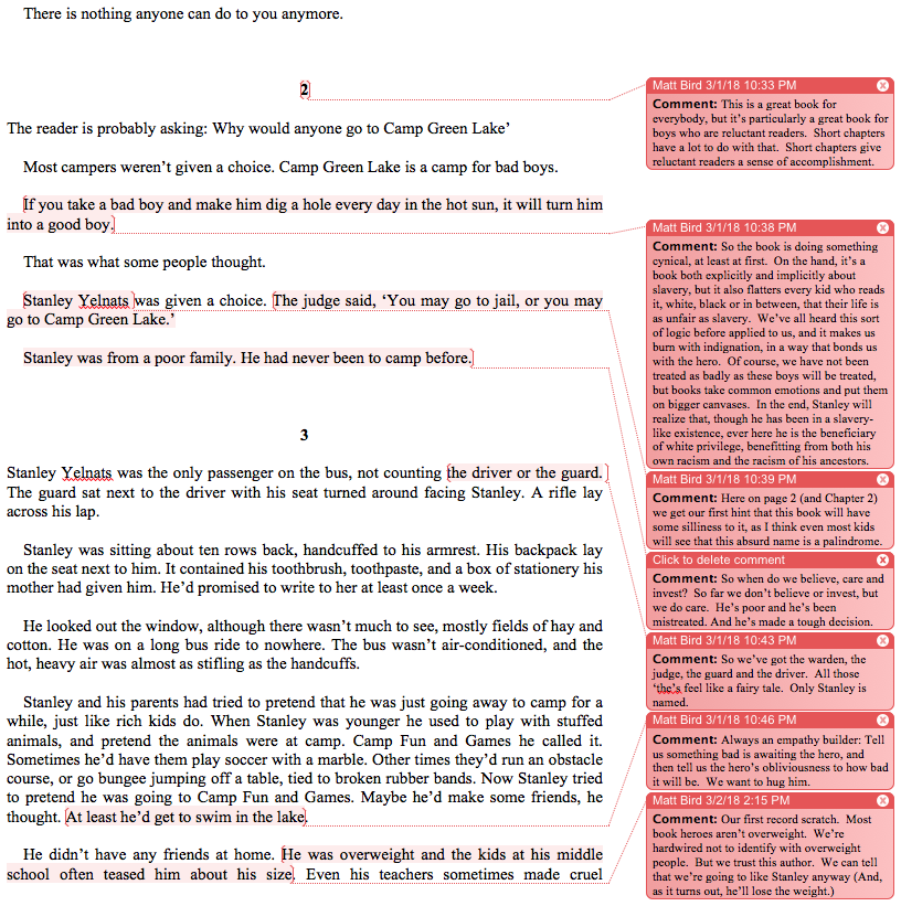 Cockeyed Caravan: The Annotation Project: Holes