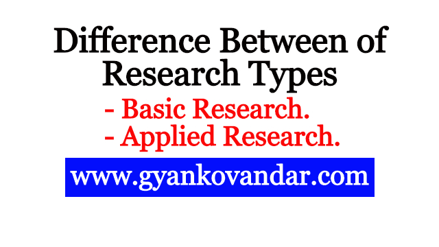 Difference between Basic and Applied Research - Gyanko Vandar