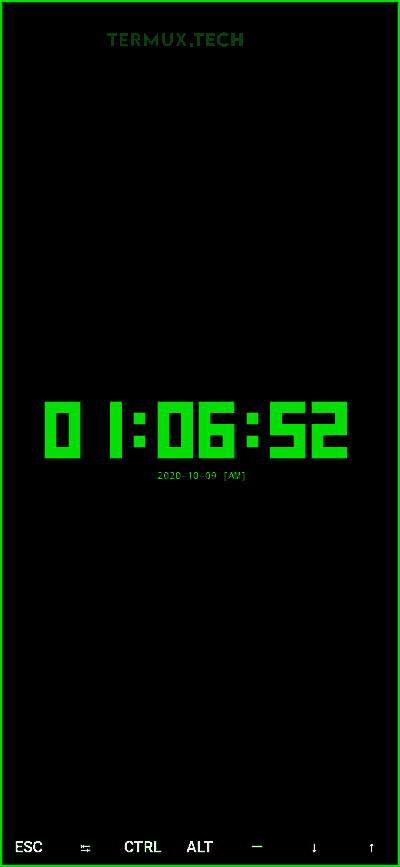 How To Use Digit Clock in Termux