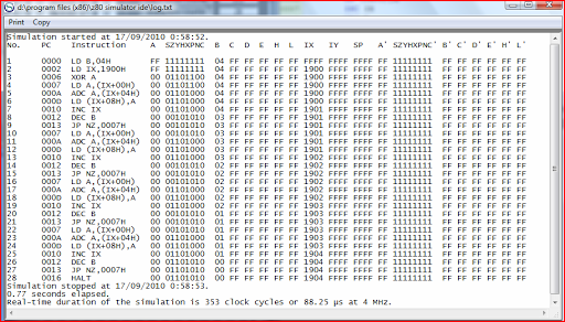 Pengenalan Z80 Simulator IDE