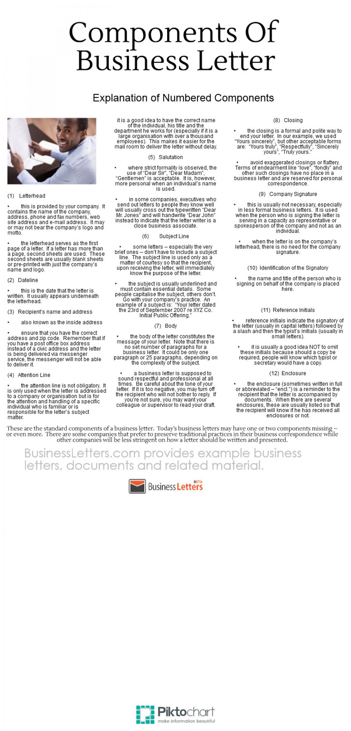 Components Of A Letter - Billing Template