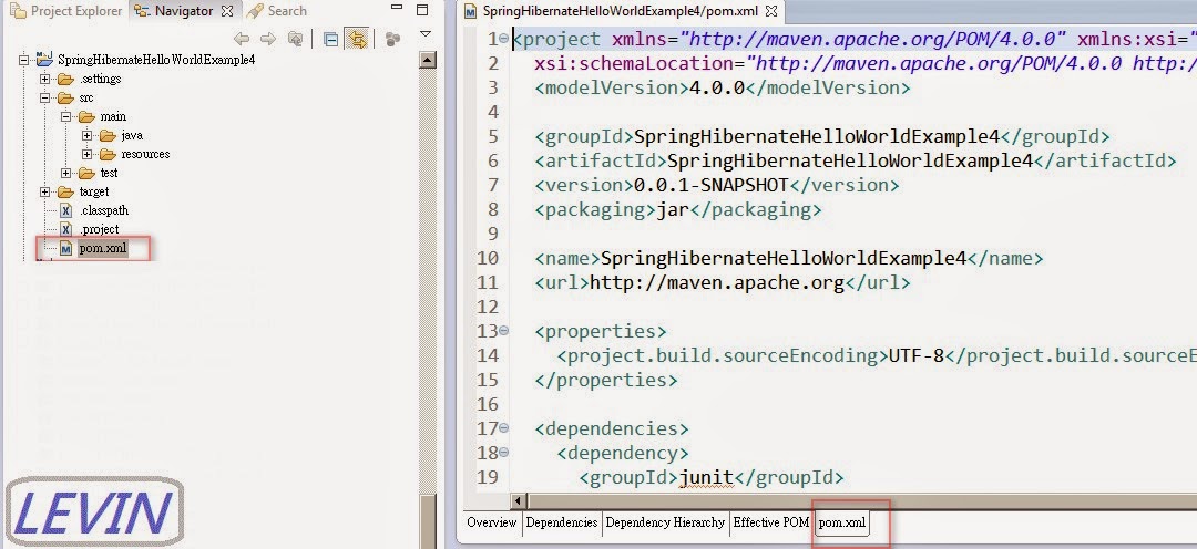 Java程式教學甘仔店: Spring Hibernate Hello World Example 專案 之 XML Mapping 第4版