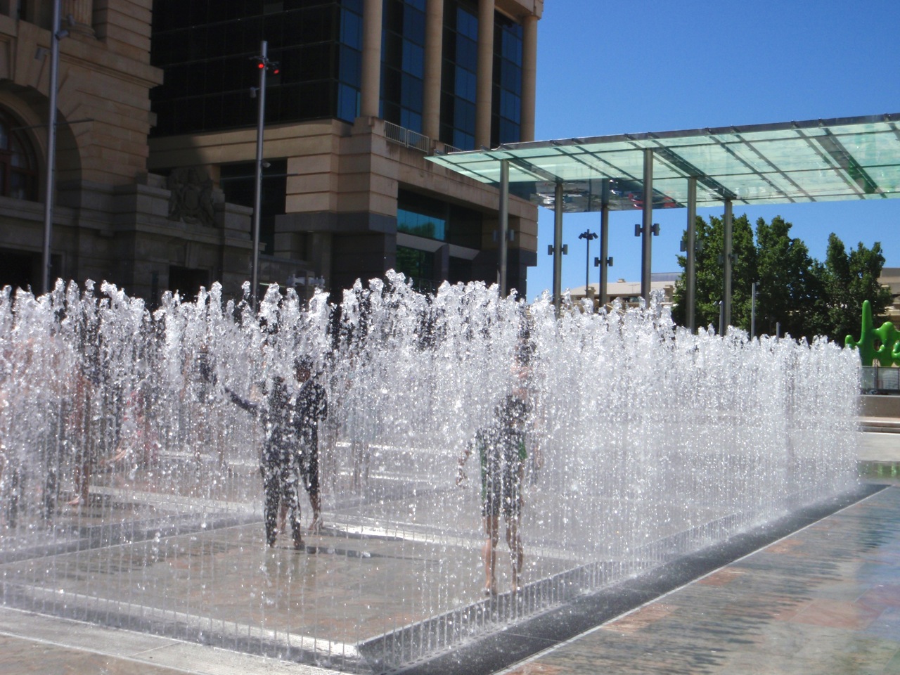 Bicycle Perth: Forrest Place water feature