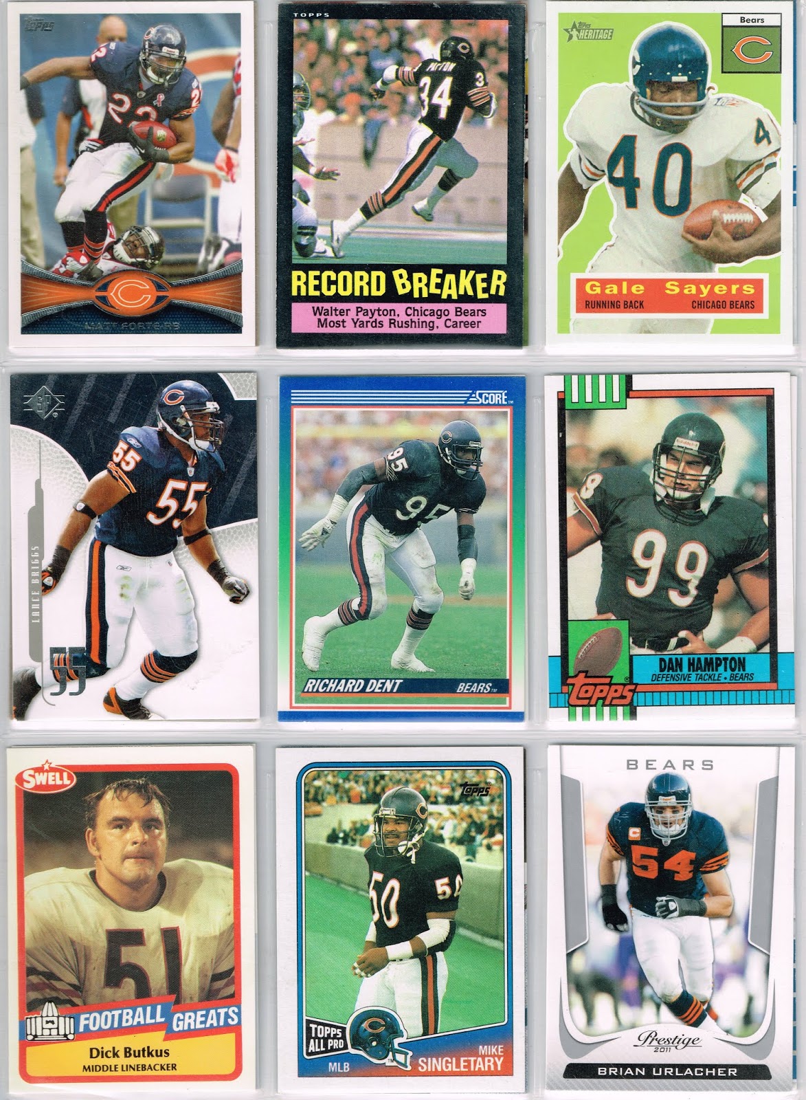 Bump and Run Football Card Blog: The Franchise 9: Chicago Bears