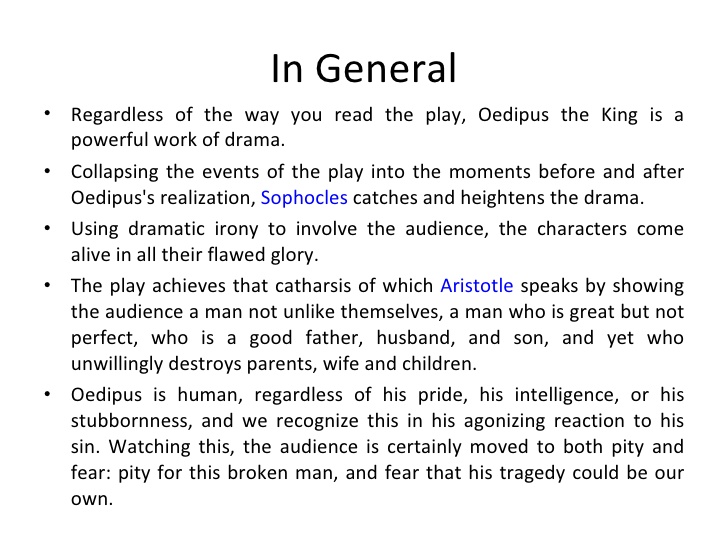 English Literature : Oedipus Rex: Tragic Irony