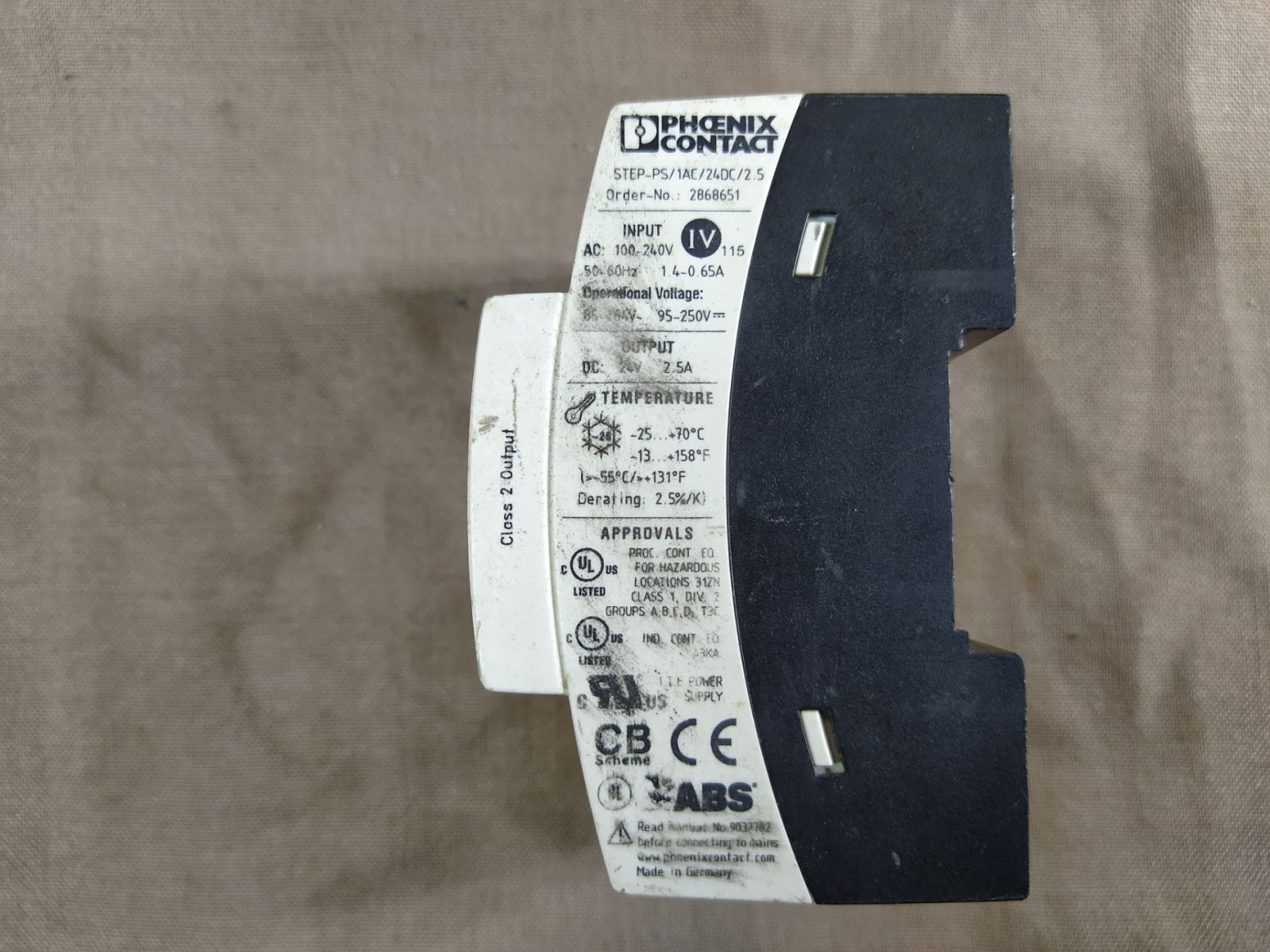 PHOENIX CONTACT STEP POWER STEP-PS/1AC/24DC/2.5 POWER SUPPLY 2868651 ...