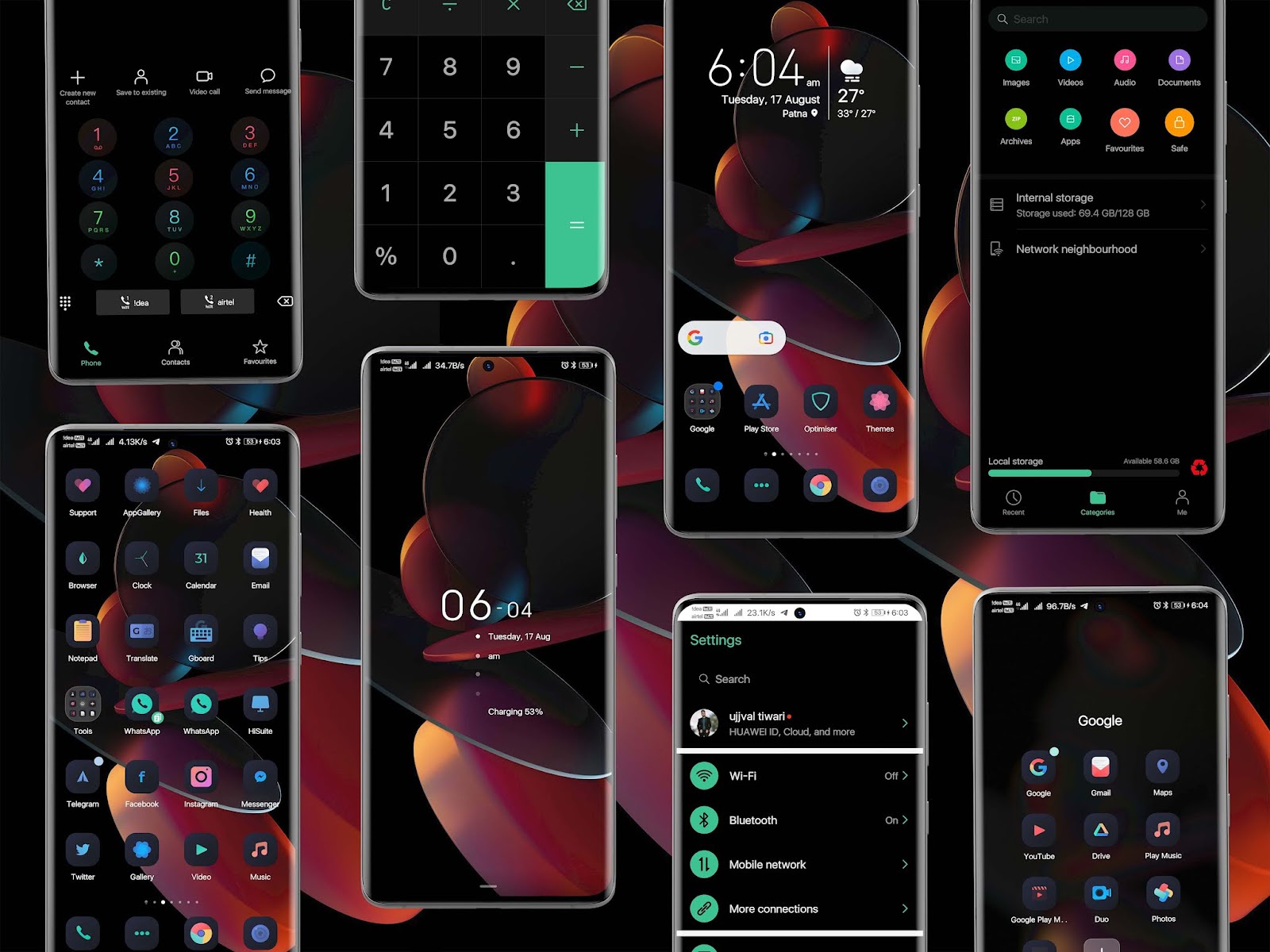 [ EMUI THEME ] k40 game edition Dark Theme For EMUI 10/11 And Magic UI ...