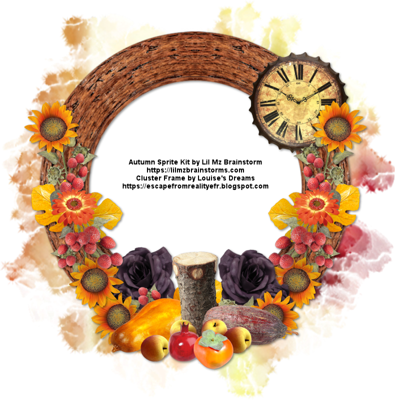 Escape From Reality Blog: FTU 'Autumn Sprite' Cluster Frames LMB