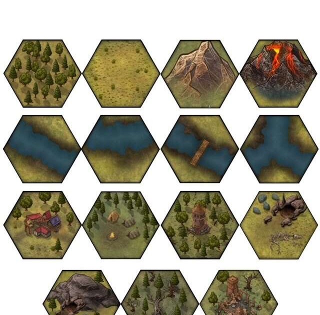 Red de Rol: Hexplorer: Digital Hex Map Tiles (Intro Set), de Headless ...