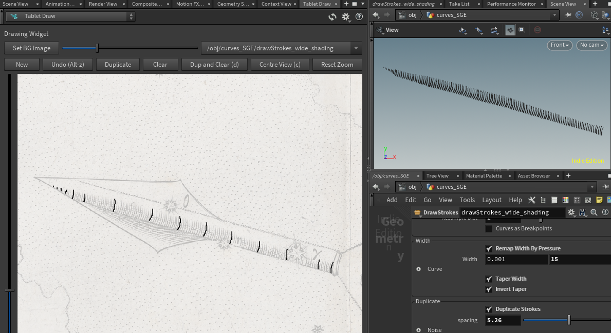 Drawing with a wacom in Houdini