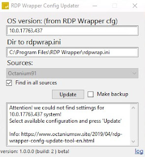 RDP Wrapper Confg Update