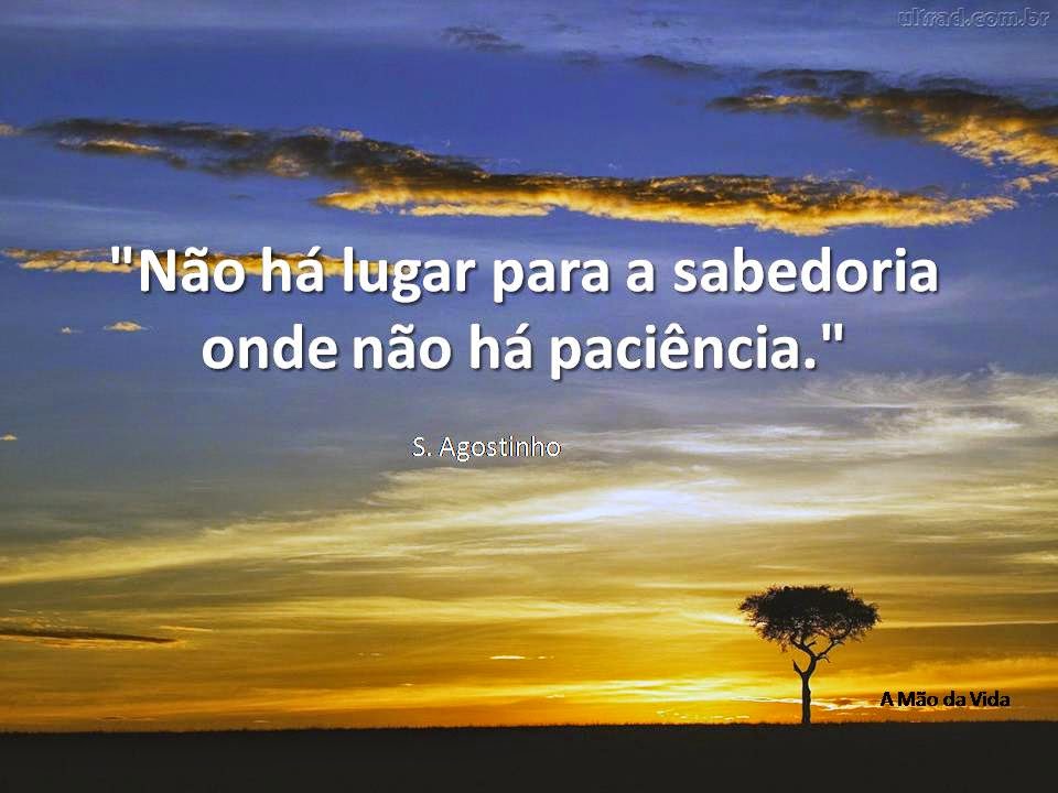A Mão da Vida: Sabedoria e paciência
