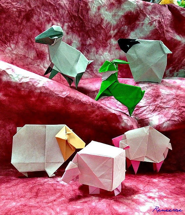 Life's Simple Pleasure: Origami Creations - Goats/Sheep and more Goats ...