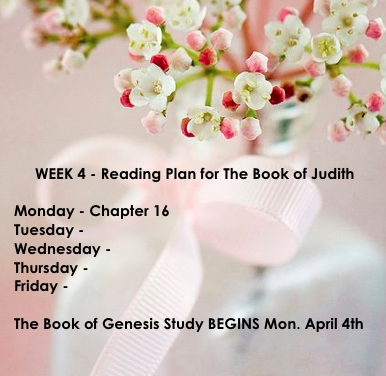 Balanced Living Bible Study: Week 3 & 4 - The Book of Judith