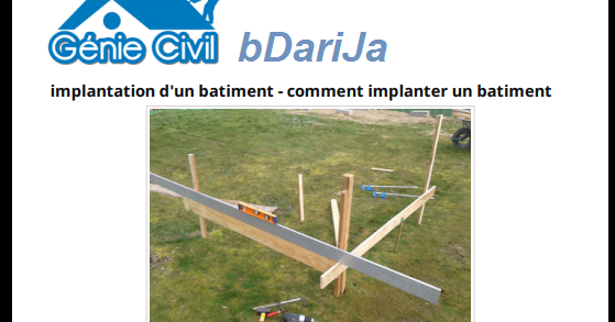 Implantation d'un Bâtiment - Comment Implanter Un Bâtiment ? ~ Génie ...