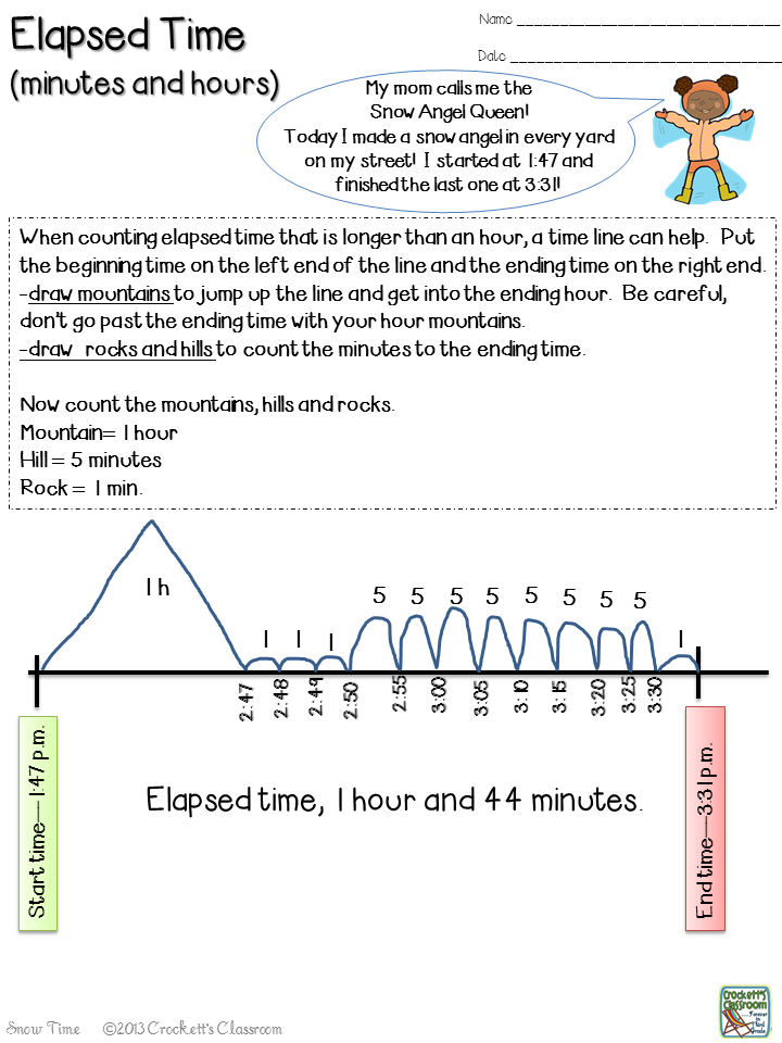 Snow Much Fun with Elapsed Time! - Crockett's Classroom
