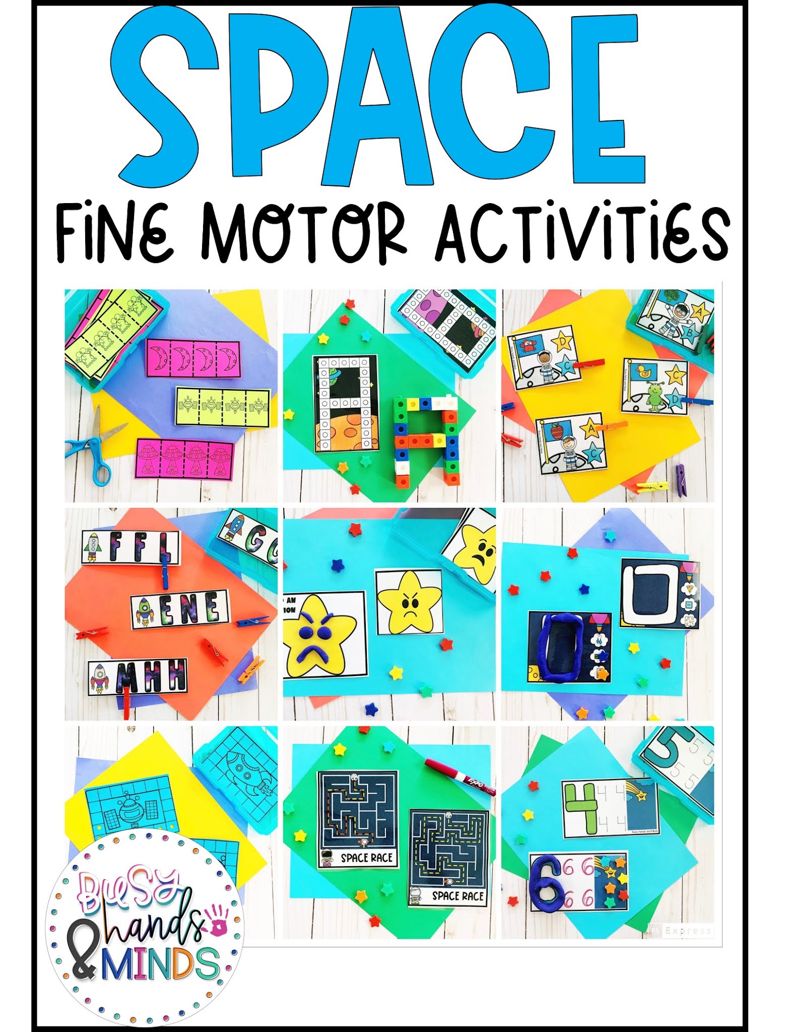 Space Fine Motor Activities for Preschool | Busy Hands and Minds