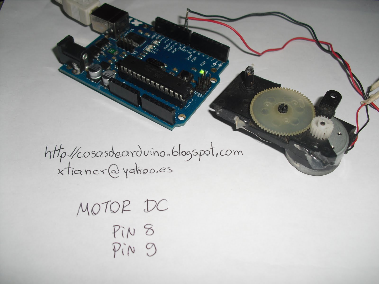 Cosas de Arduino: Manejar un motor DC con Arduino sin integrados