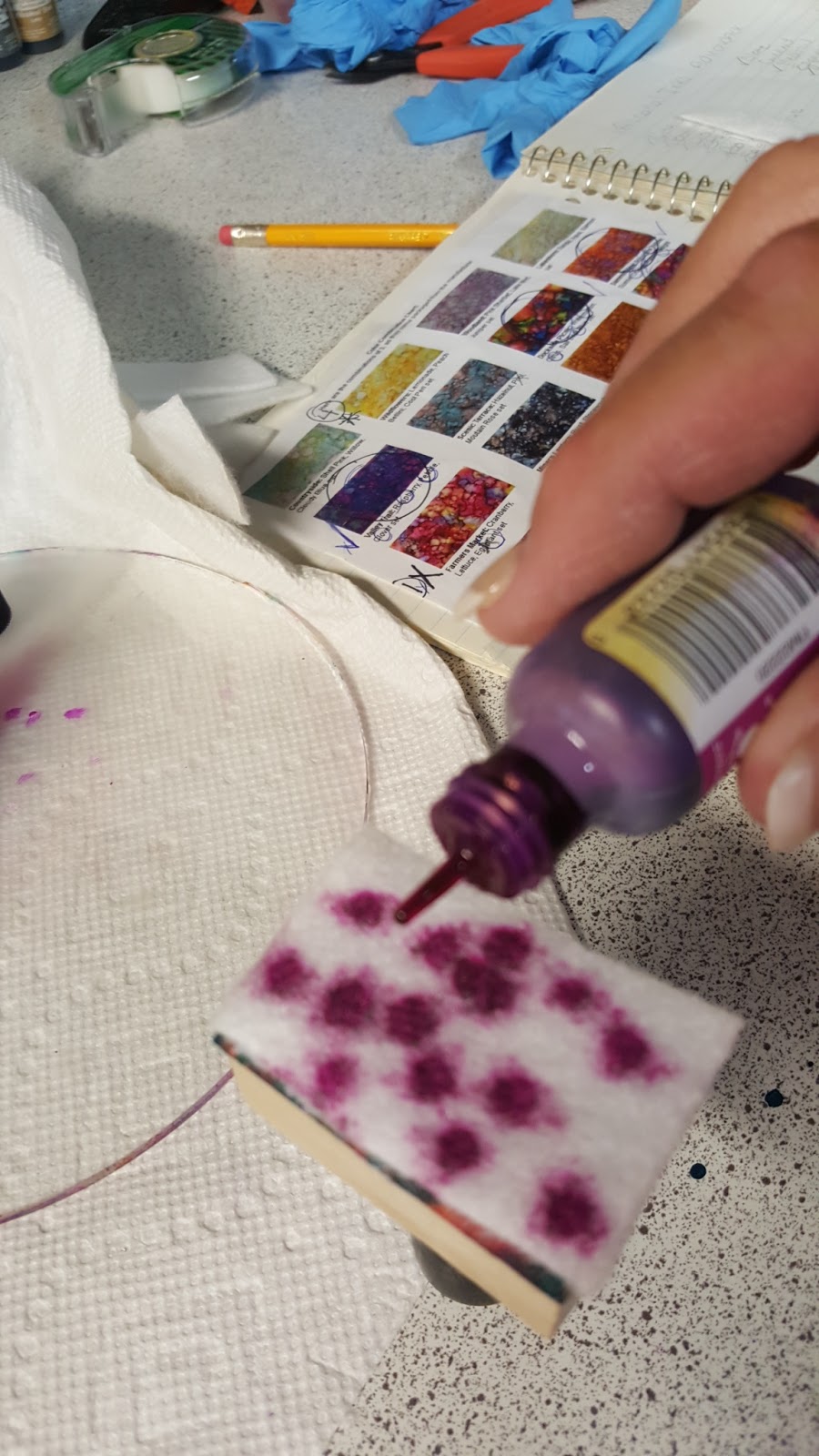 DEBORAHREAD.COM: Alcohol Inks on tempered glass - how to apply and seal