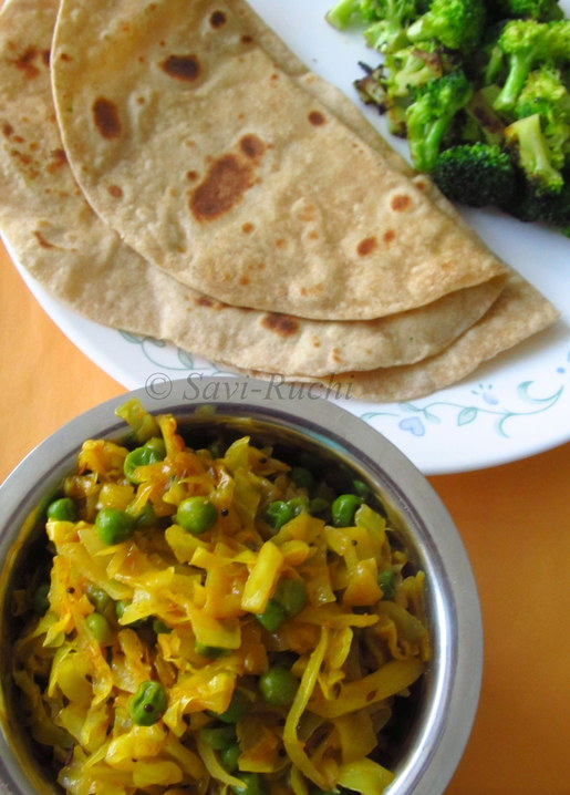Savi-Ruchi: Cabbage Sabzi | Patta gobhi sabzi | Cabbage Palya