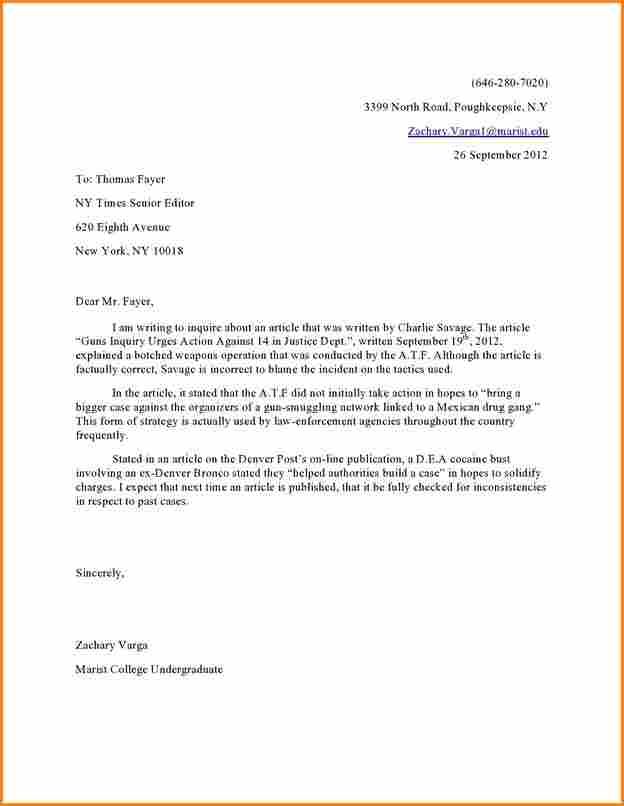Format For Letter To The Editor Formal Letter format-for-letter-to-the-editor-formal-letter