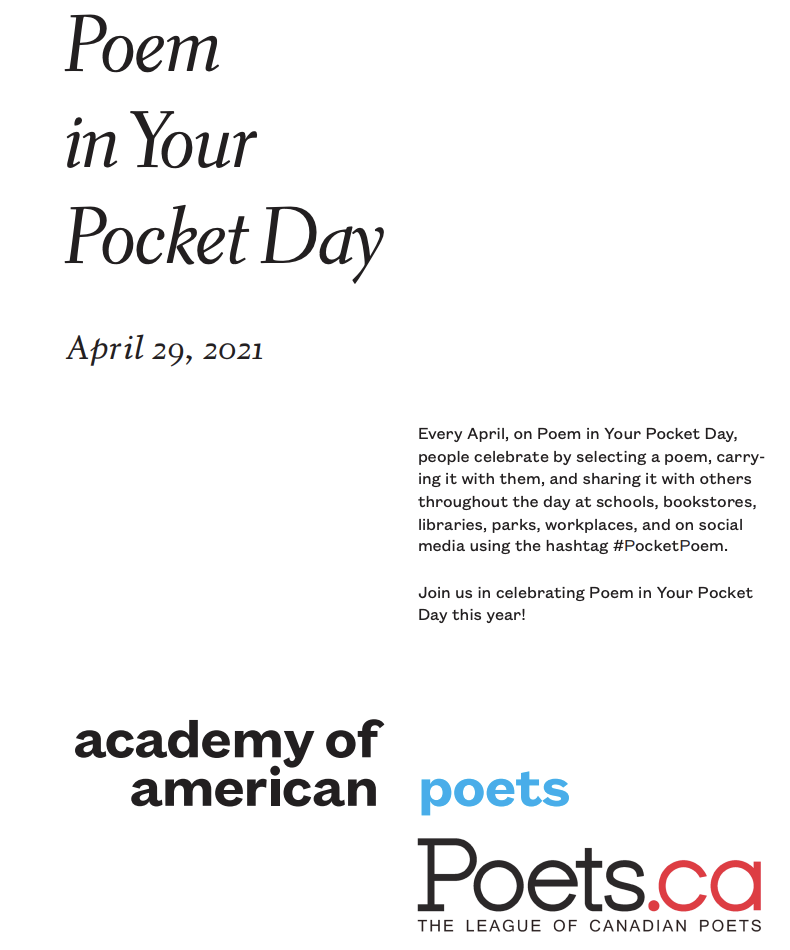 The Library Voice: Look At All The Ways To Celebrate Poem In Your ...