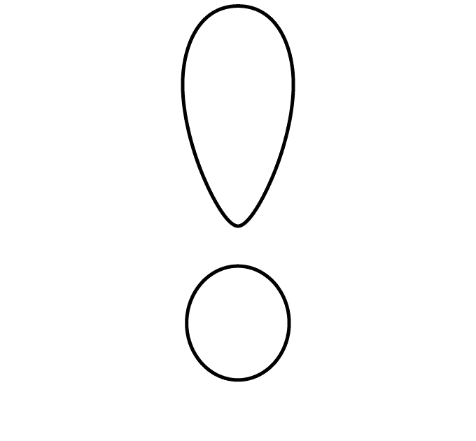 Bubble Letters Exclamation Point - Birthday Letter