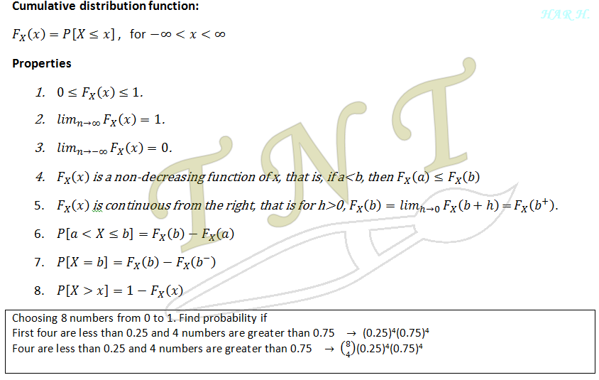 Probability formula sheet ~ TipsNTricks