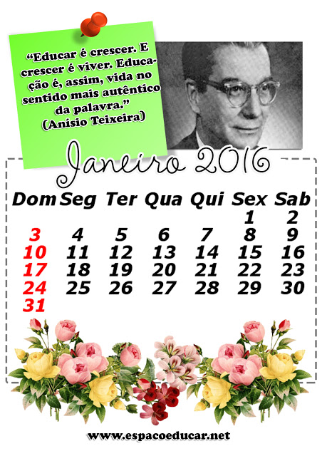 LOUCOS POR TECNOLOGIAS: Alfabetização. Calendário 2016 com frases de ...