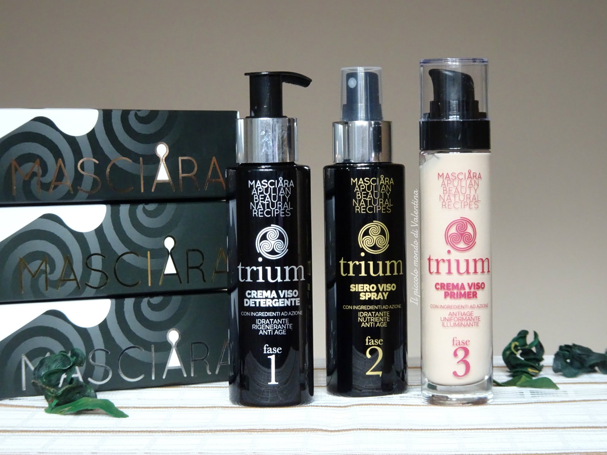 Il piccolo mondo di Valentina.: TRIUM: Crema Detergente, Siero Spray ...