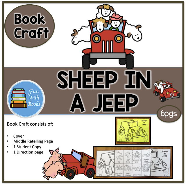 SHEEP IN A JEEP BOOK CRAFT ~ Book Units by Lynn