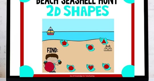 FREE BOOM Cards - Seashell 2D Shapes Activity | Totschooling - Toddler ...
