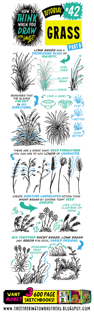 The Etherington Brothers How To Think When You Draw Grass Tutorial Learnuary Day Two
