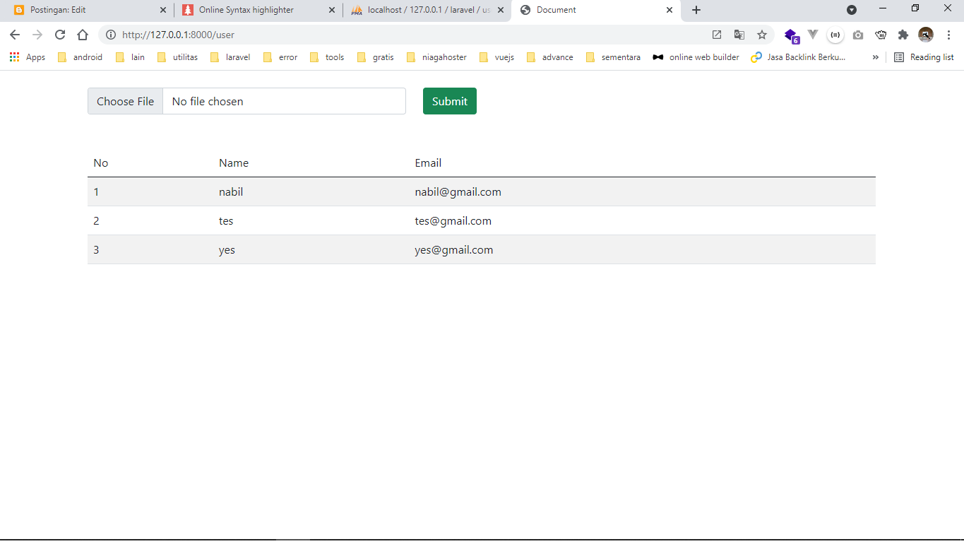 Cara Import Data Excel di Laravel dengan Library Laravel-Excel - Sahretech