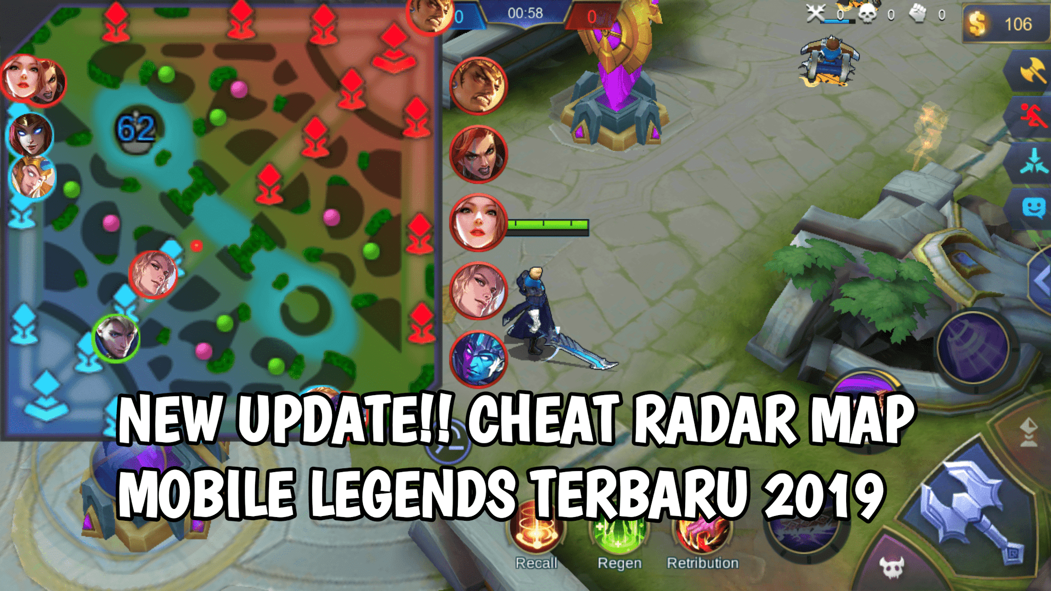 NEW UPDATE!! Cheat HACK Radar MAP Mobile Legends 2019 - WakPedia
