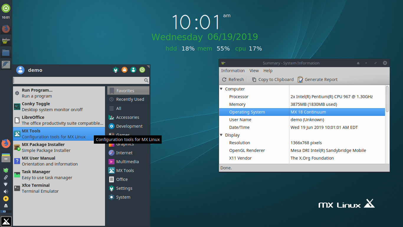 MX GNU/Linux, A Desktop Mix of Mepis and Antix without Systemd
