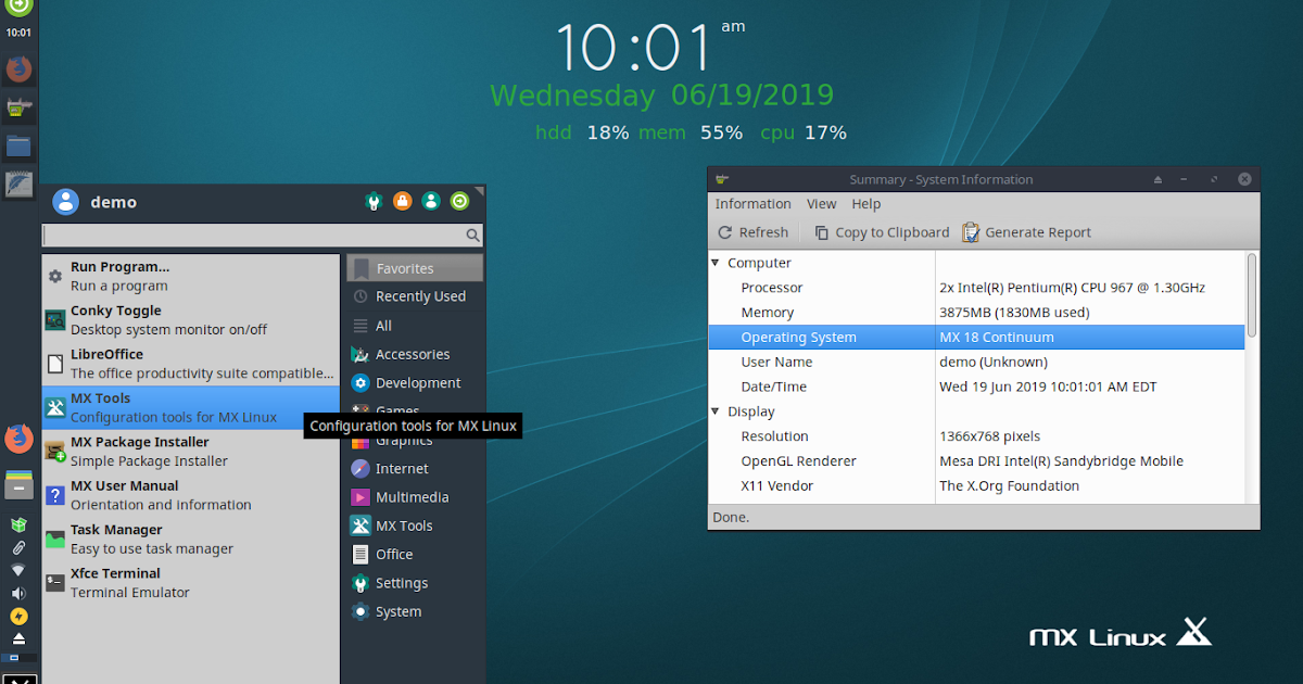 MX GNU/Linux, A Desktop Mix of Mepis and Antix without Systemd