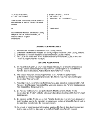 Medical Negligence Complaint Letter Template ~ Resume Letter