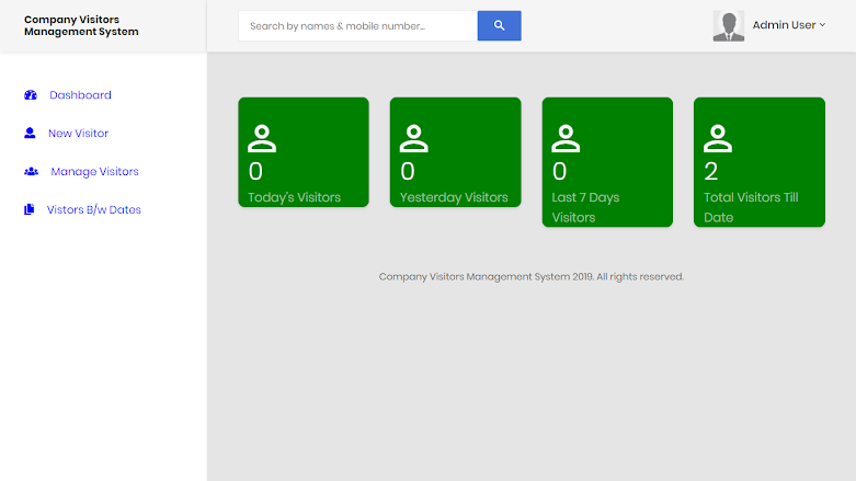 Free Source Code in php mysql Company Visitor Management System Project