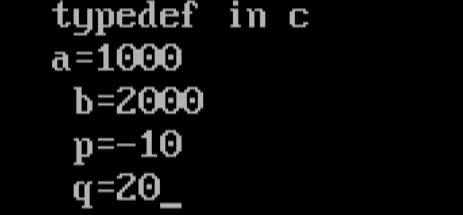 typedef in c | typedef with structure