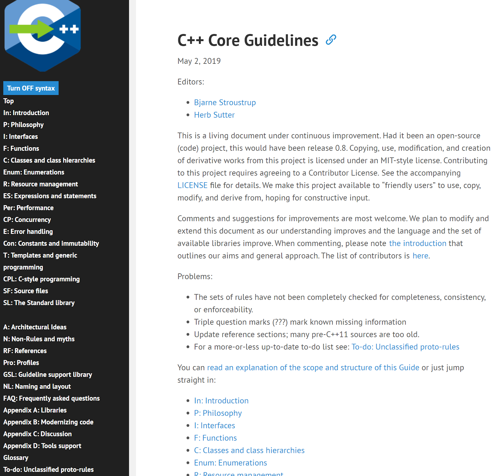 GOOD DAY TO CODE: C++ 이야기: C++ Core Guidelines